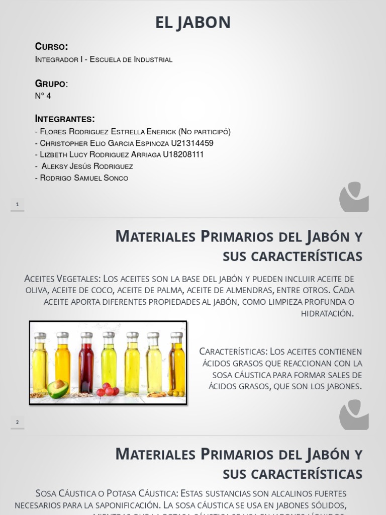 Jabon propiedades y características | PDF | Jabón | Petróleo