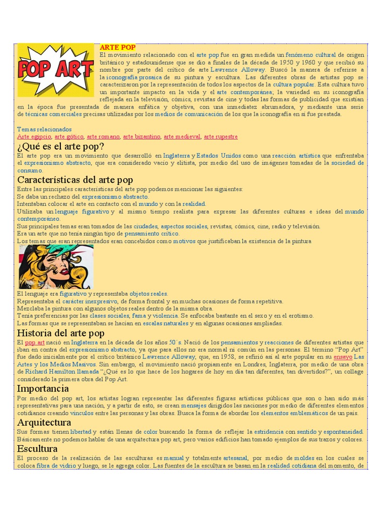 Guía Completa del Arte Pop | PDF | Expresionismo | Andy Warhol