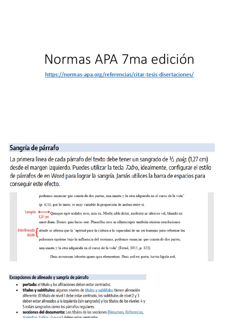 Resumen Normas APA 7ma edición | PDF
