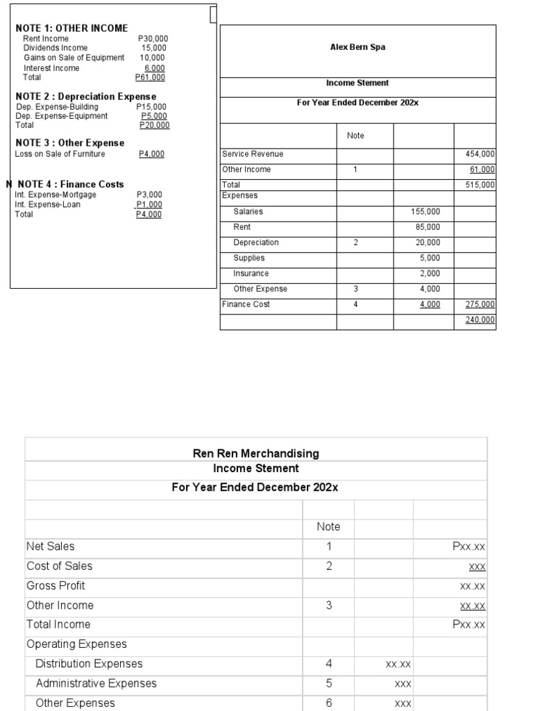 Abm 3 Income Statement | PDF | Expense | Income
