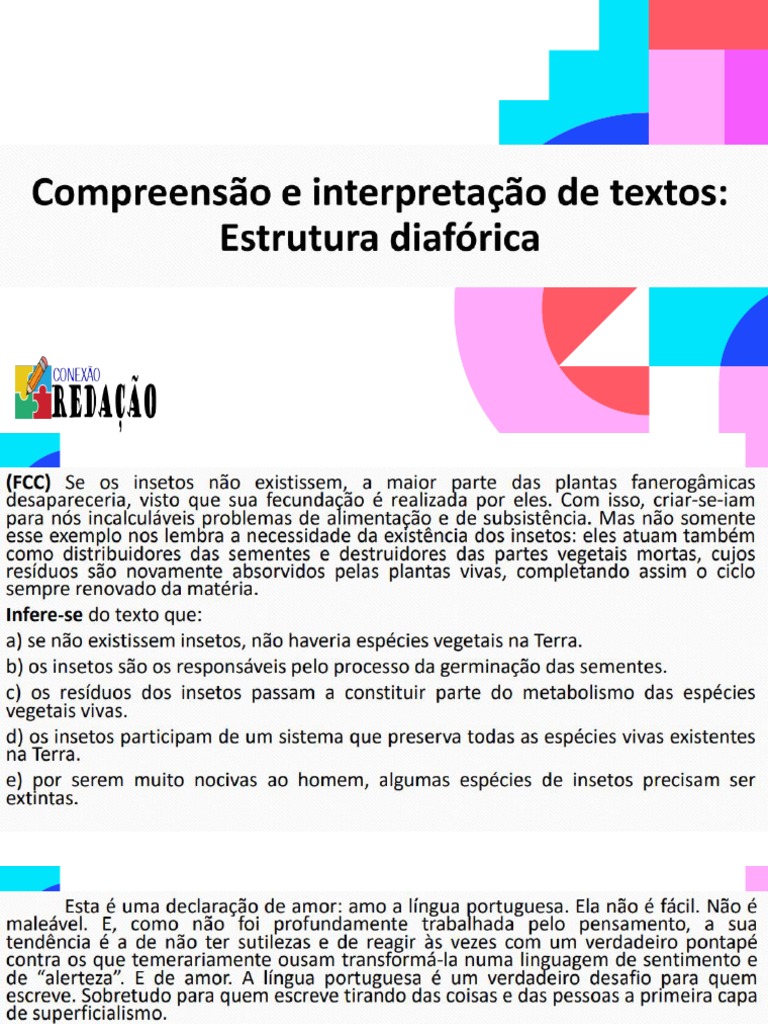 Compreensaõa e Interpretação de Textos | PDF