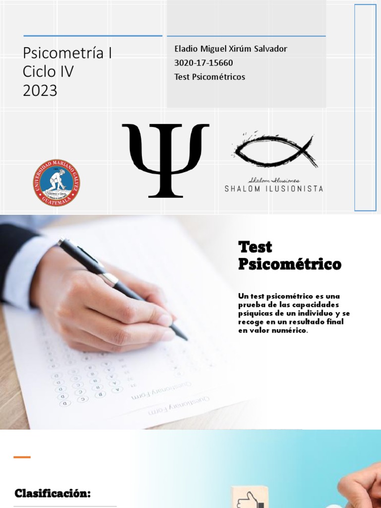 Test Psicométricos: Clasificación y Uso | PDF | Relaciones personales ...