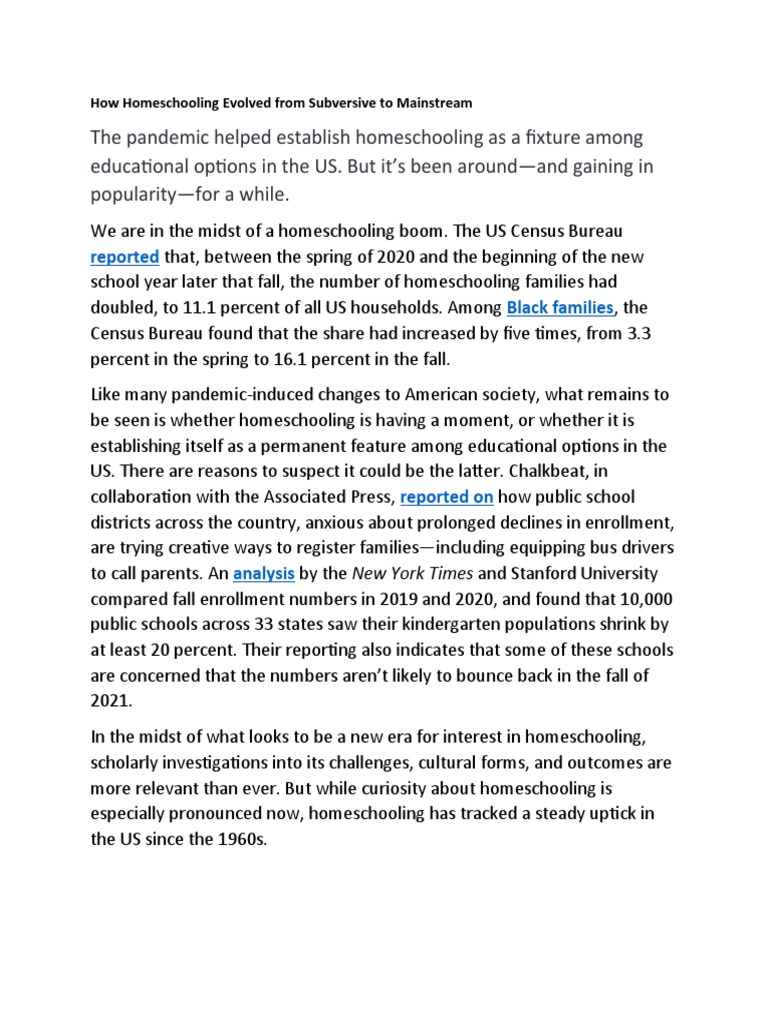 Article Education | PDF | Homeschooling | Motivation