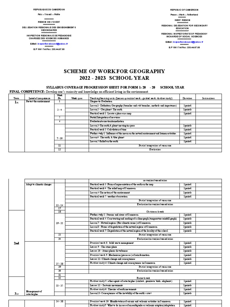 GEOGRAPHY PROGRESSION SHEETS Form 1234and 5 | PDF | Ecosystem | Erosion
