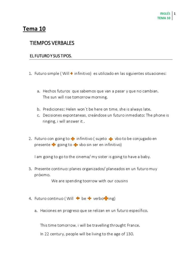 Tipos de Futuro en Inglés | PDF