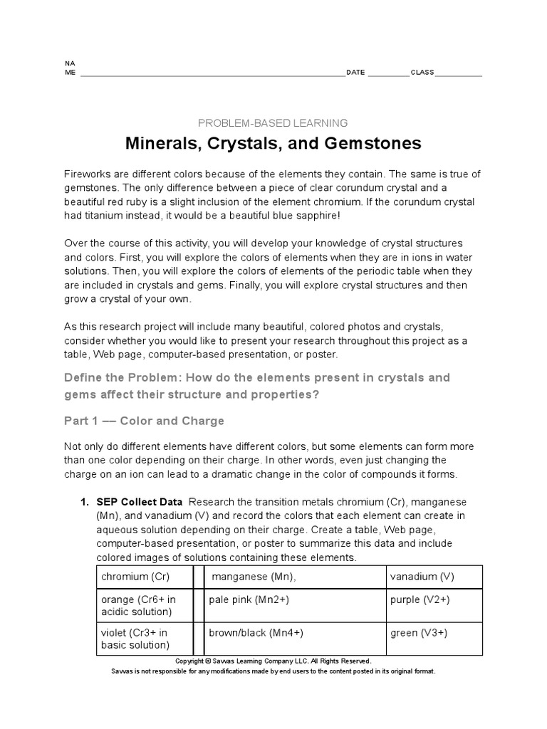 Chem21 02 PBL Is PDF | PDF | Gemstone | Quartz