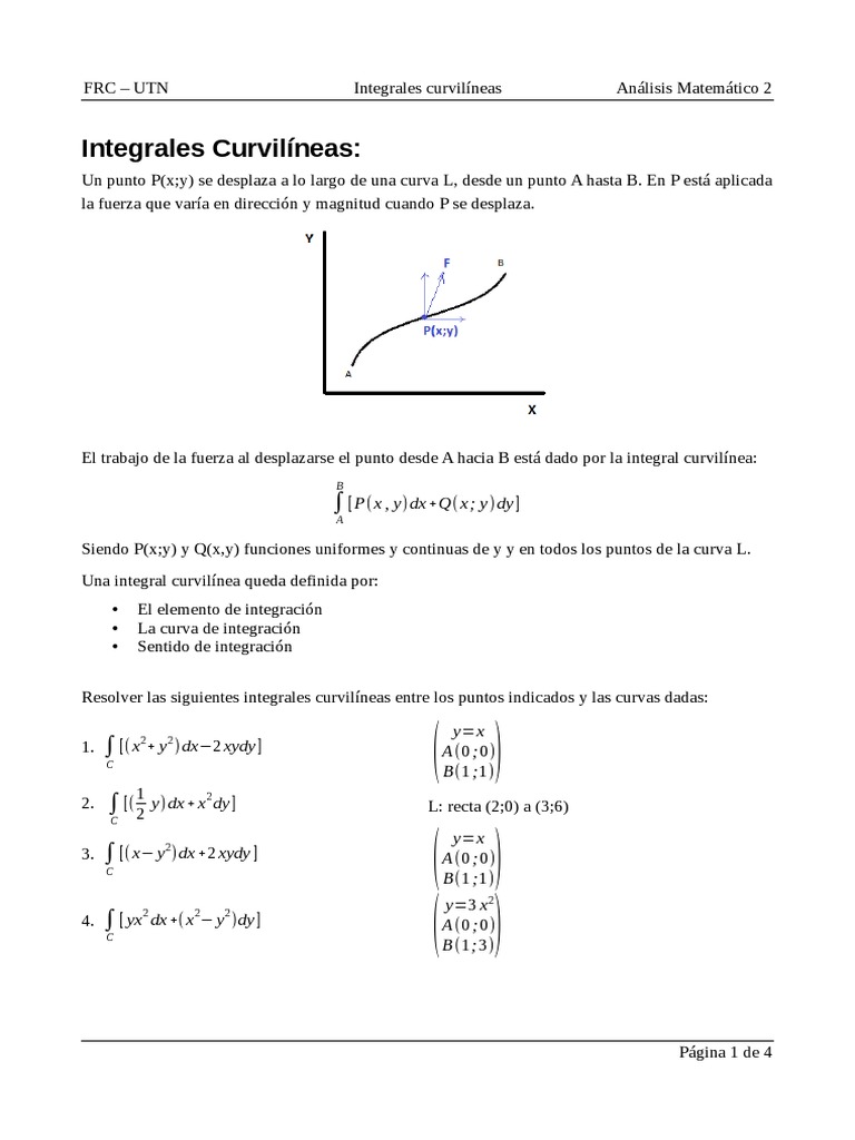 13 - Integrales Curvilíneas | PDF | Integral | Análisis matemático