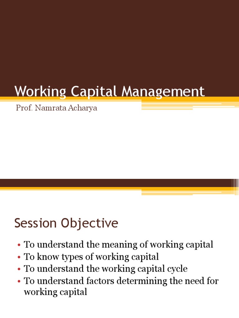 Module IV - Working Capital Management | PDF | Working Capital | Inventory