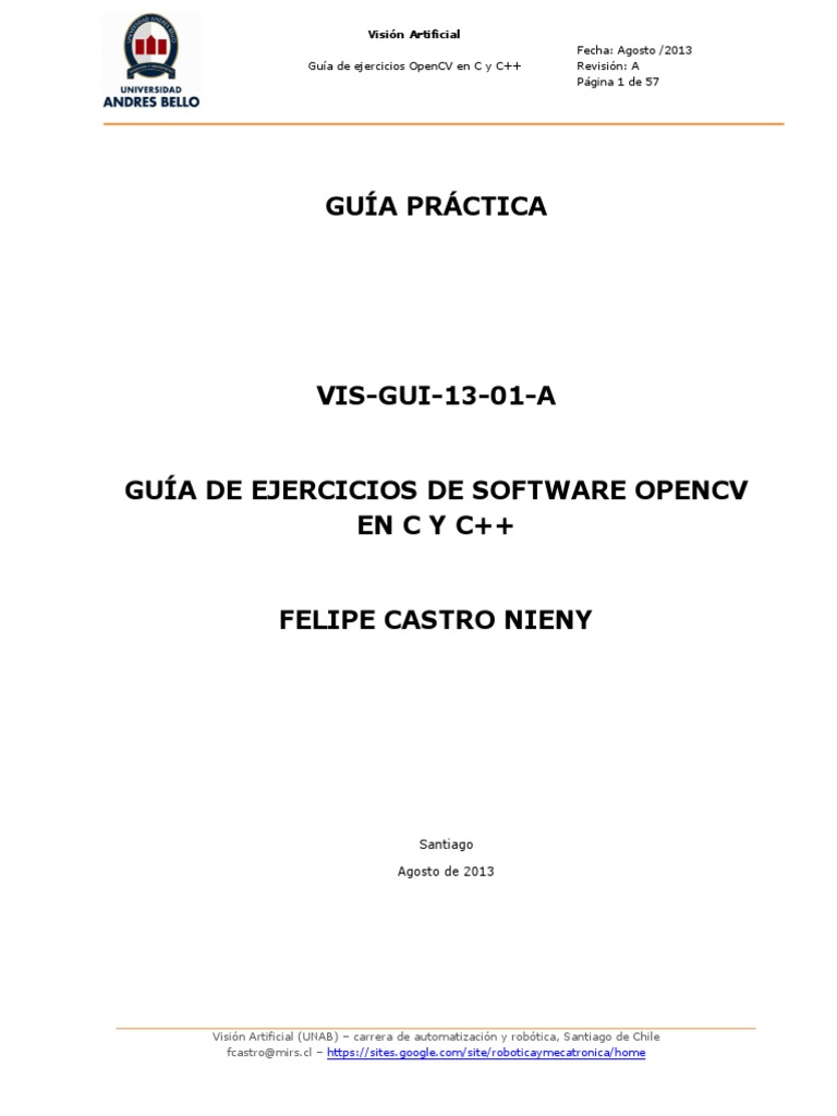 Guia Vision Artificial | PDF | C ++ | Visión por computador