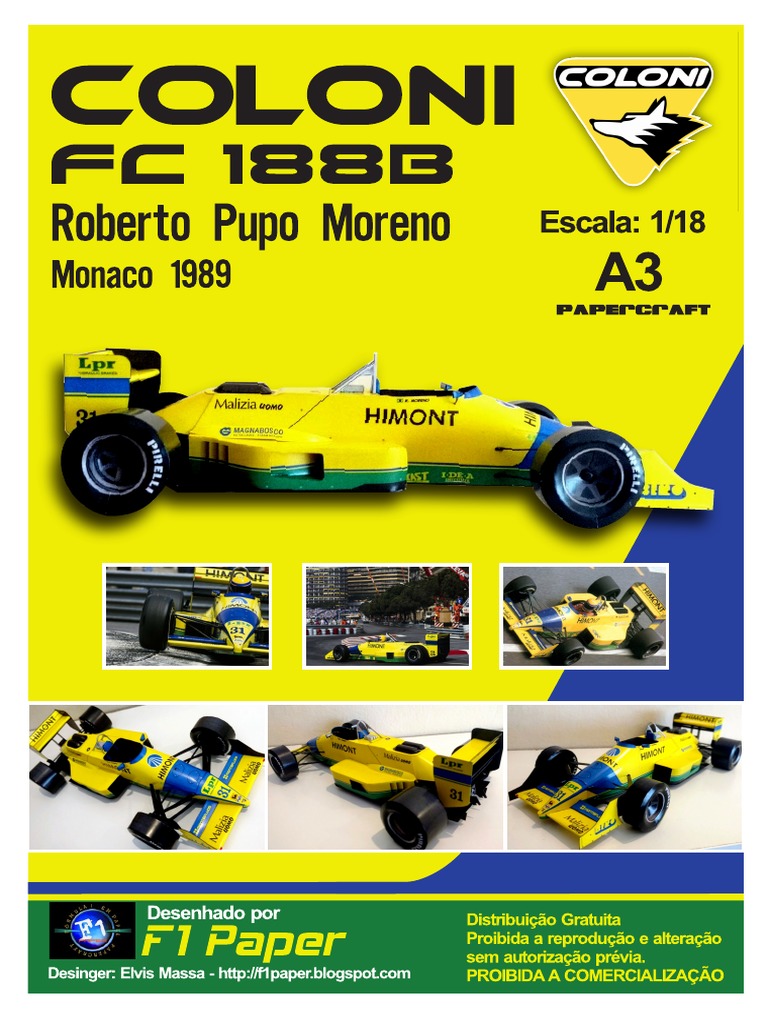 Coloni FC 188B Roberto Pupo Moreno Monaco 1989 | PDF