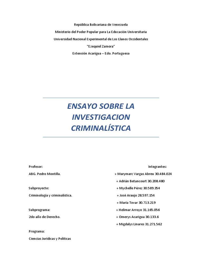 Documento | PDF | Ciencia forense | Policía