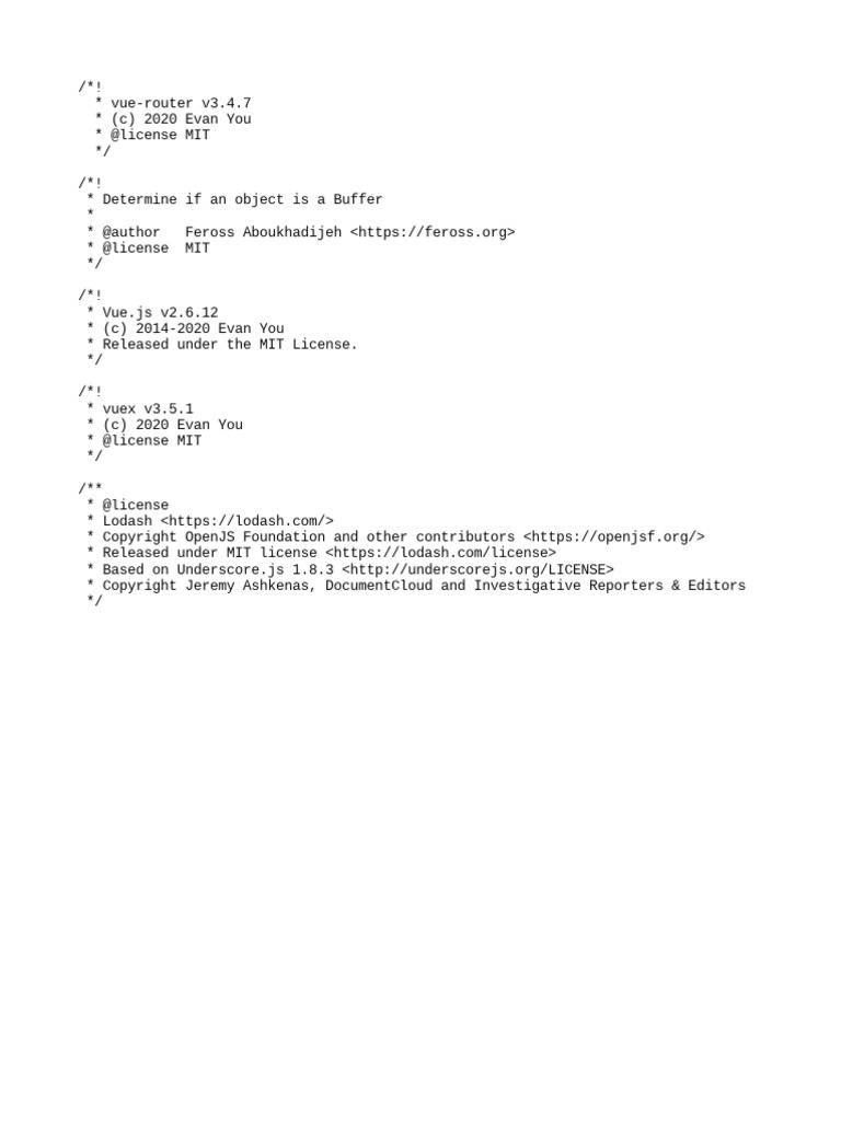 Vendors Js LICENSE | PDF