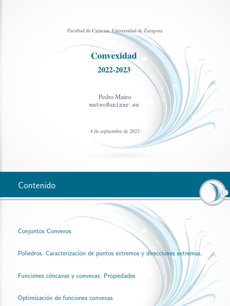 Convexidad | PDF | Conjunto convexo | Conjunto (Matemáticas)