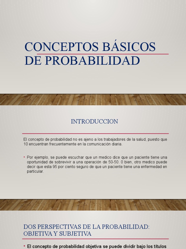 Conceptos Básicos de Probabilidad | PDF