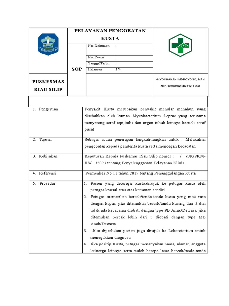 Sop Kusta 2023 | PDF