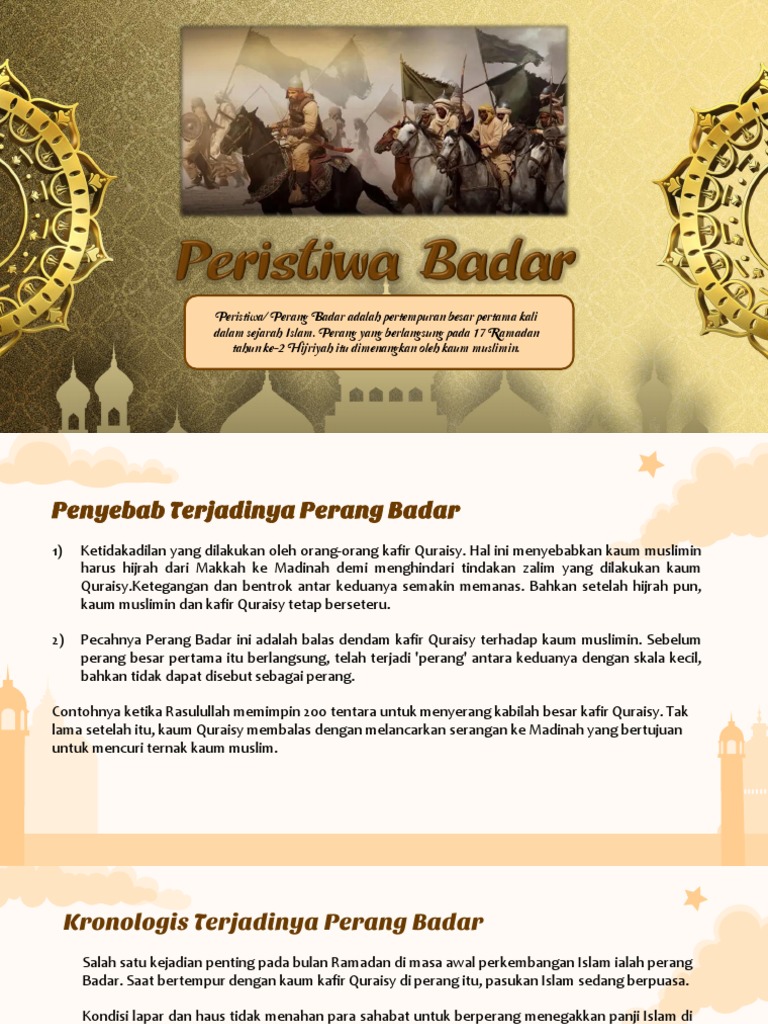 Slide Perang Badar | PDF | Perjalanan | Sejarah