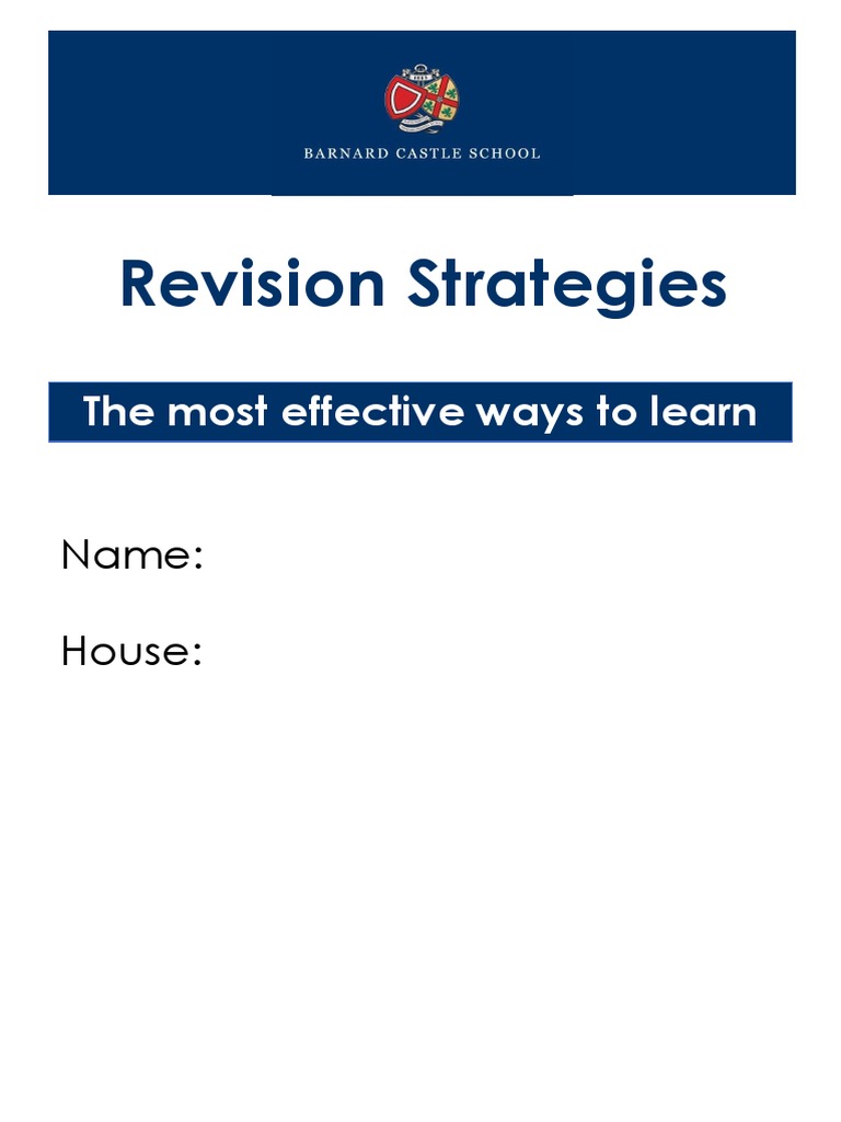 General Revision Guide | PDF | Flashcard | Memory