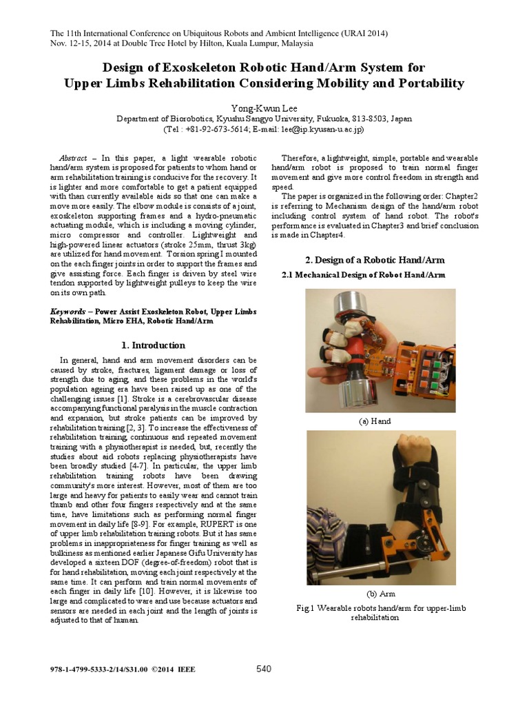 Design of Exoskeleton Robotic Hand,Arm System for Upper Limbs ...