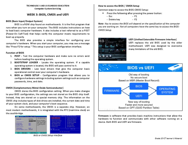 BIOS CMOS and UEFI | Download Free PDF | Bios | Booting