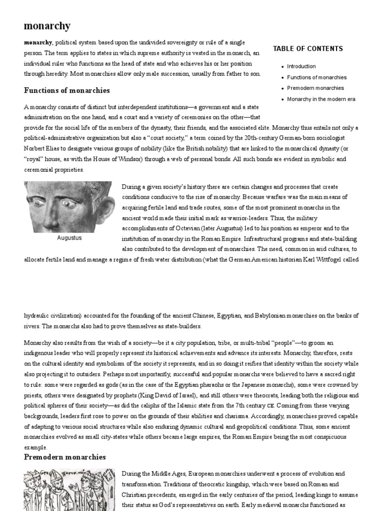 What Is A Monarchy | PDF | Monarchy | Monarch