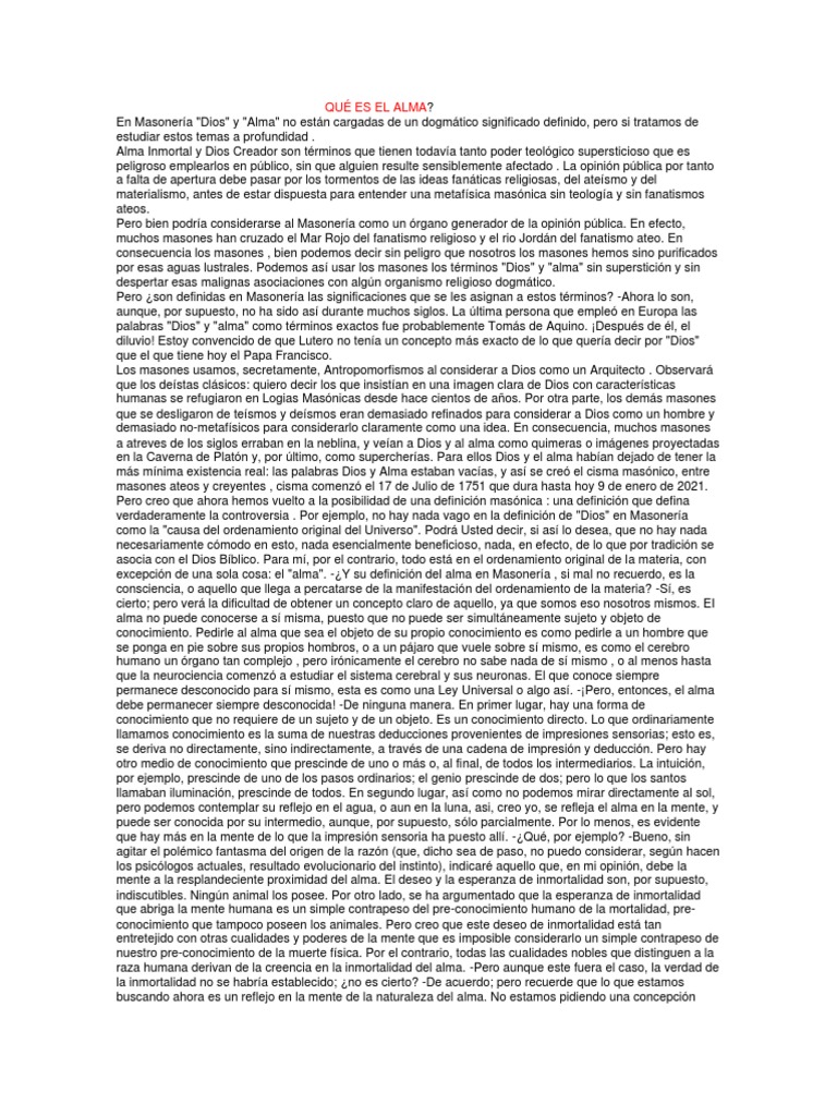 Qué Es El Alma | PDF | Mente | Alma
