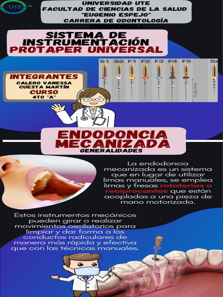 Endodoncia Mecanizada: ProTaper Universal | PDF | Tecnología