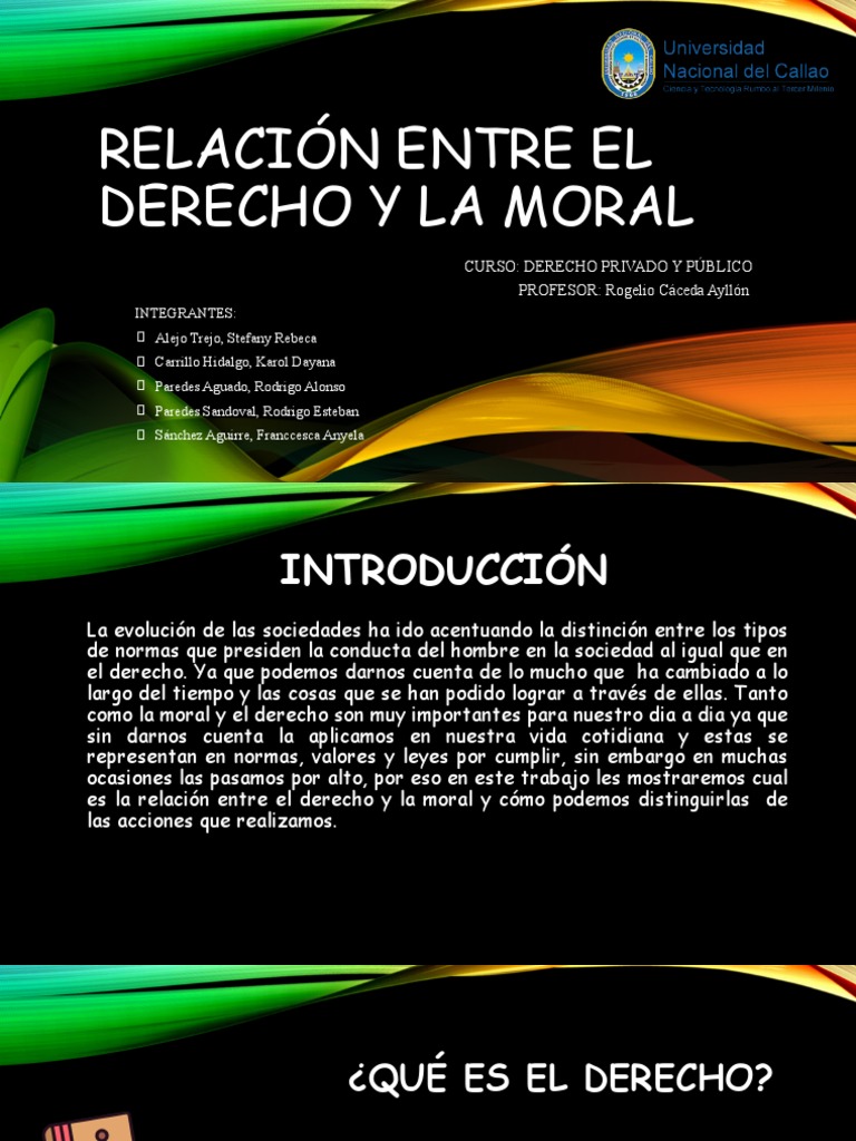 Relación Entre La Moral y El Derecho | PDF | Moralidad | Justicia