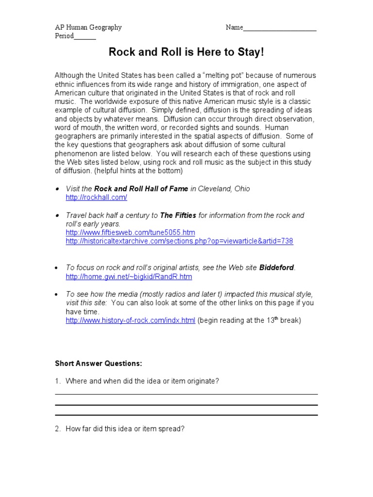 Rock and Roll Is Here To Stay | PDF | Rock Music | Geography
