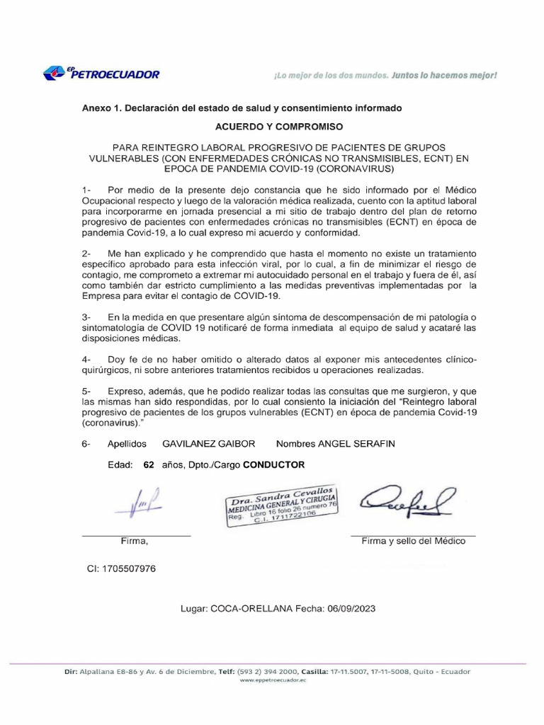 Declaraci N Gavilanez Angel-1 | PDF