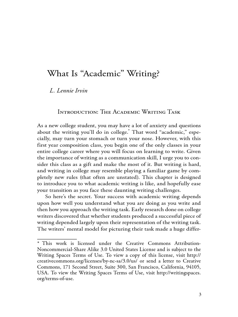 WS1 - What Is - Academic - Writing | PDF | Essays | Analysis