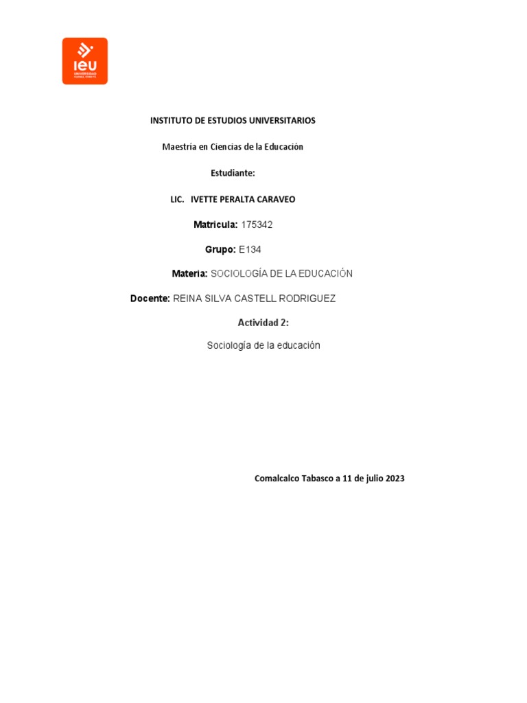 Ensayo Act 2 | PDF | Sociología | Emile Durkheim