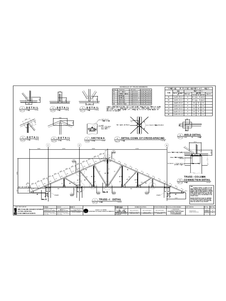 Truss Structural Drawings | PDF