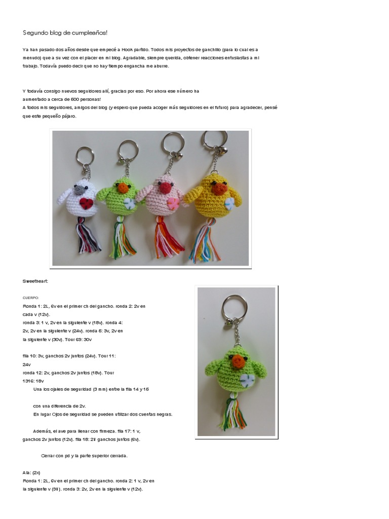 Llaveros Pajaritos-2 | PDF