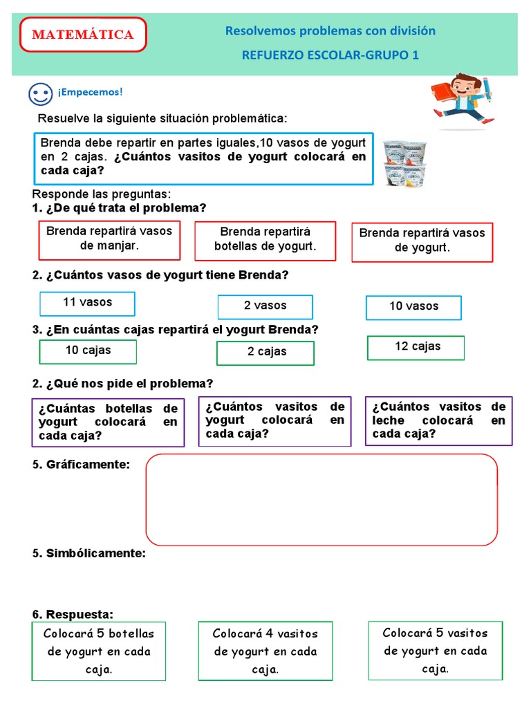 D5 A1 FICHA MAT. Resolvemos Problemas Con División | PDF D5 A1 FICHA MAT. Resolvemos Problemas Con División | PDF