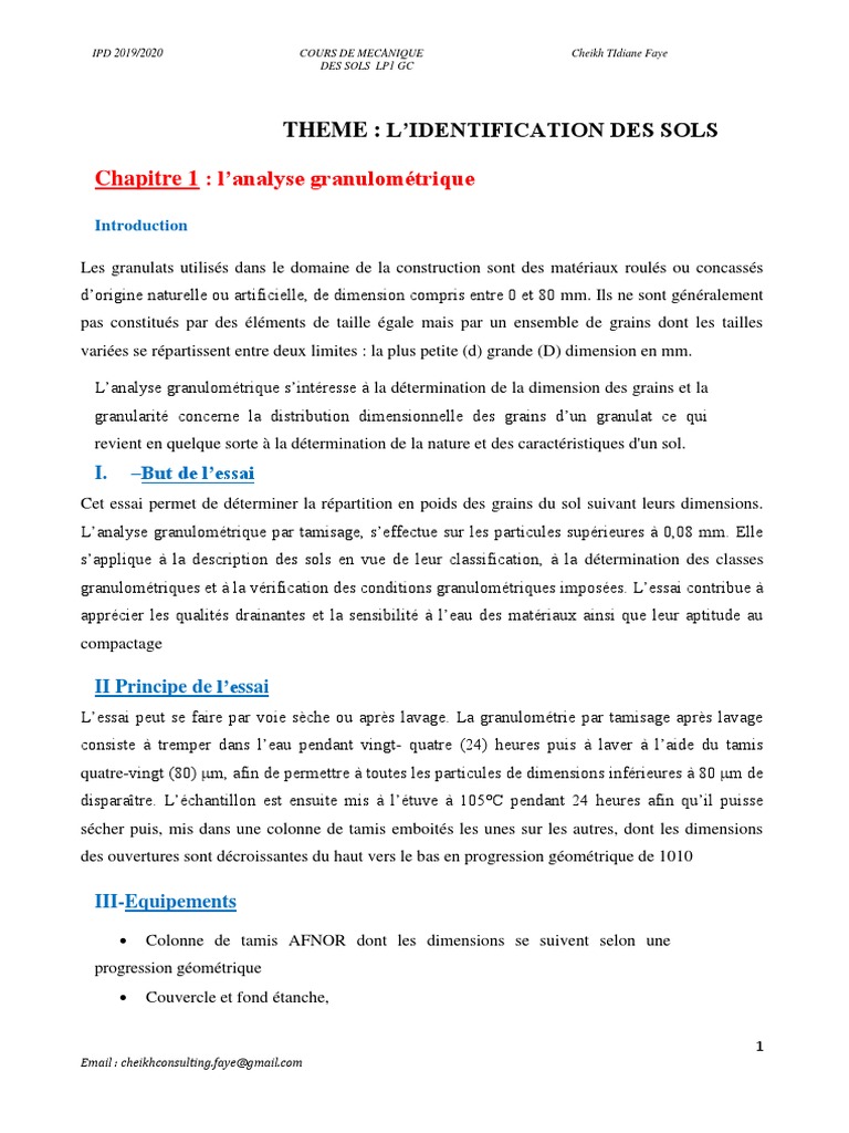 Mécanique Des Sols 2 1 | PDF