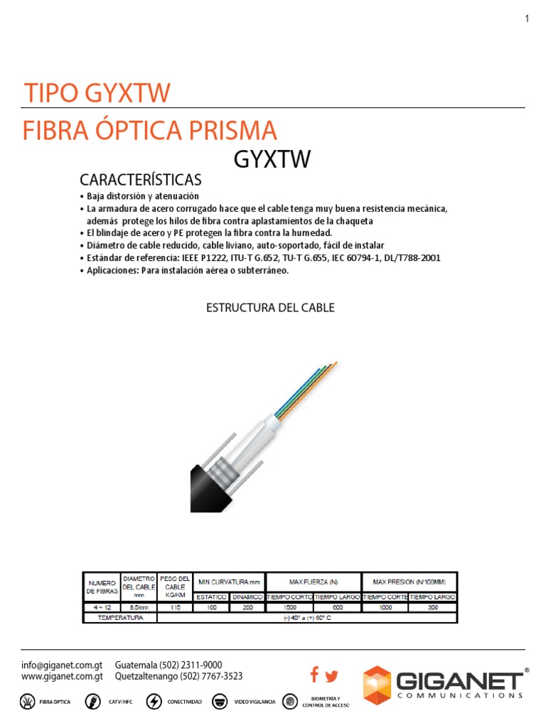 Fibra Optica Armada Prisma | PDF