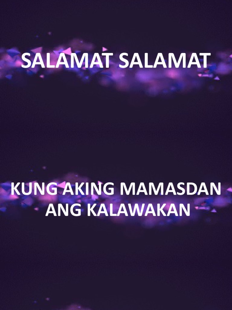Salamat Salamat | PDF