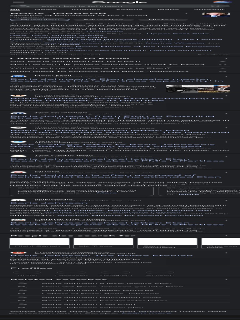 Boris Johnson: Eton's Influential Alumnus | PDF | United Kingdom ...