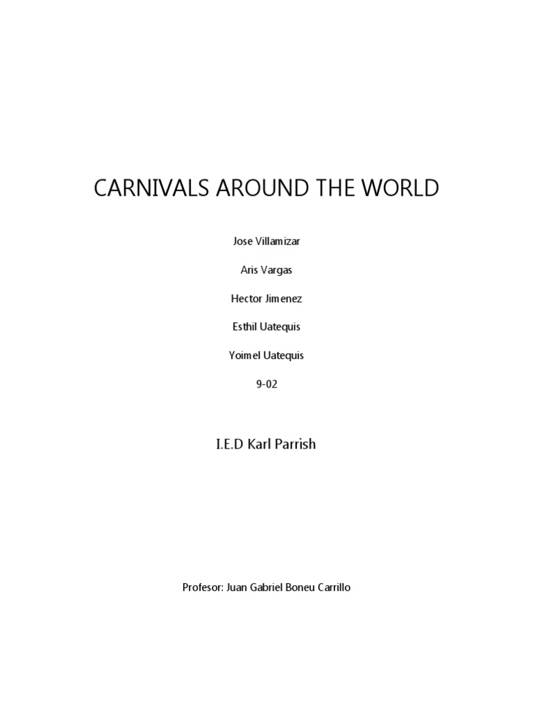 Carnivals Around The World | PDF