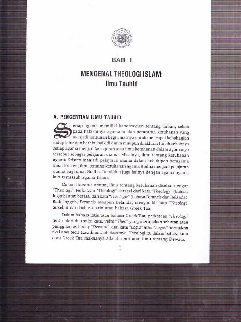Materi Pengantar Teologi Islam Ilmu Tauhid | PDF