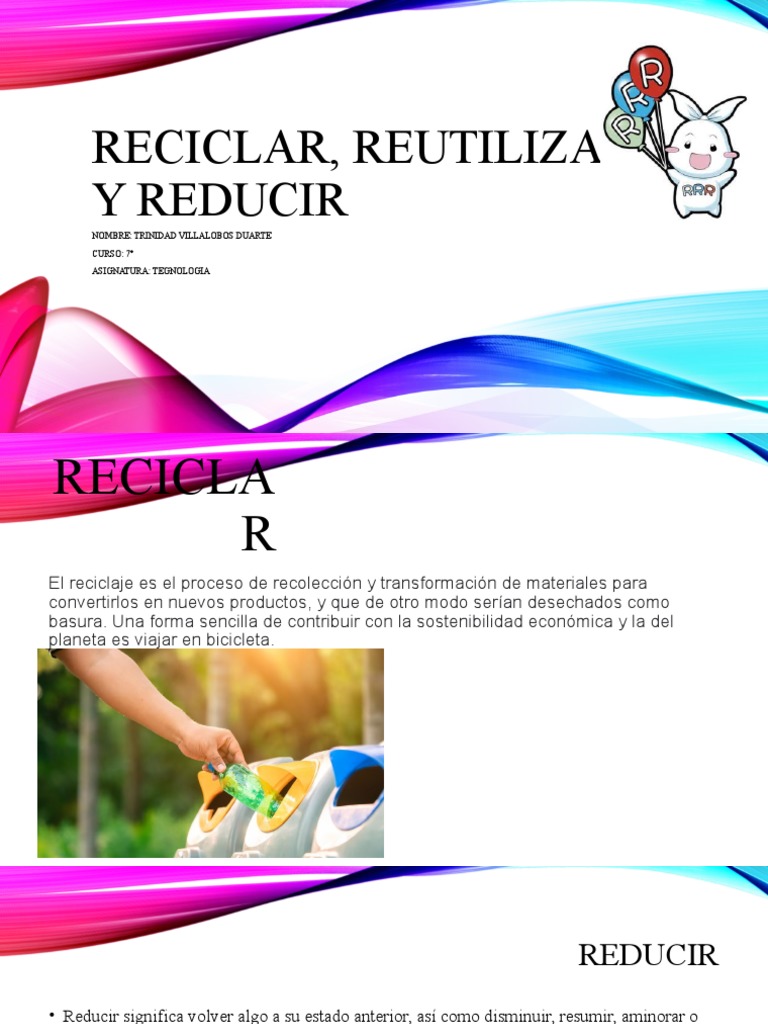 Reciclar, Reutilizar y Reducir | PDF