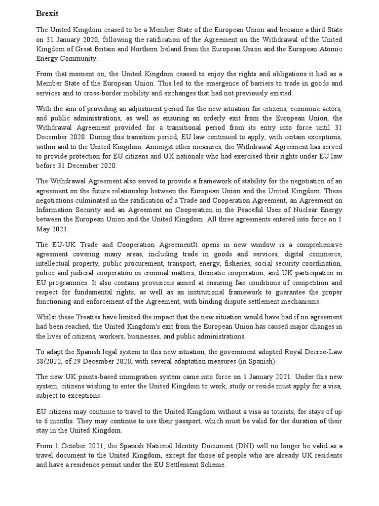 Brexit | PDF | Brexit | European Union