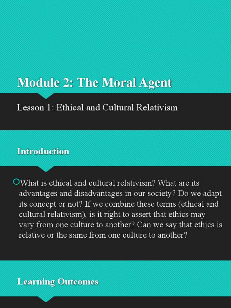 Module 2 Les 1a | PDF | Relativism | Morality