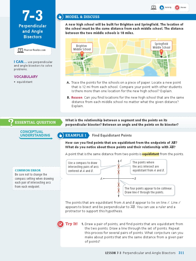(IM2) Envision 7.3 | PDF | Perpendicular | Triangle