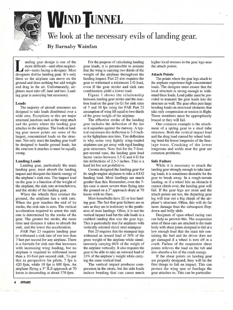 We Look at the Necessary Evil of Landing Gear B.wainfan | PDF
