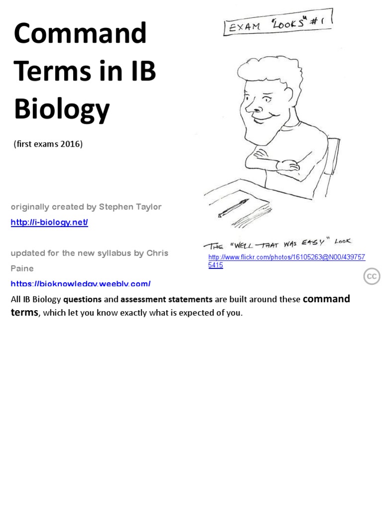 Command Terms in Biology | PDF