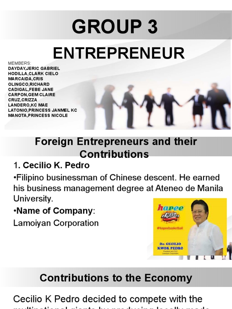 Group 3.Pptx Entrep | PDF | Politics | Wellness