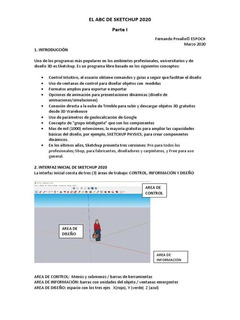 EL ABC DE SKETCHUP 2020 Parte 1 Marzo 2022 | PDF | Sketch Up | Informática