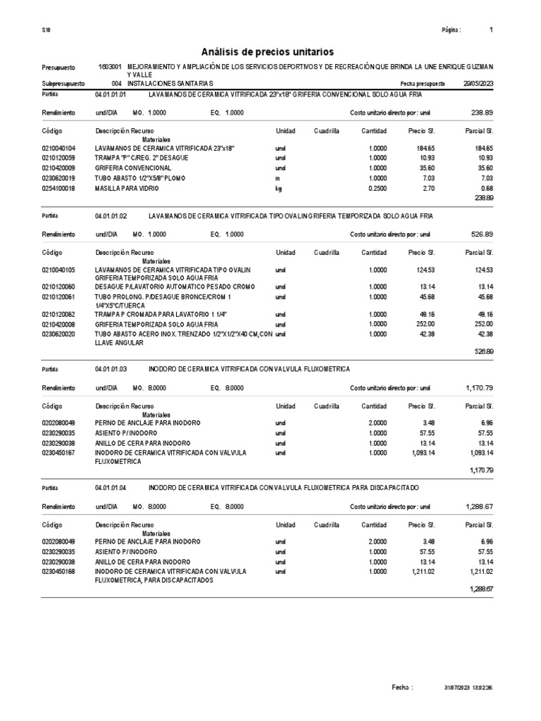 Apu Iiss | PDF | Baño | Tap (Válvula)