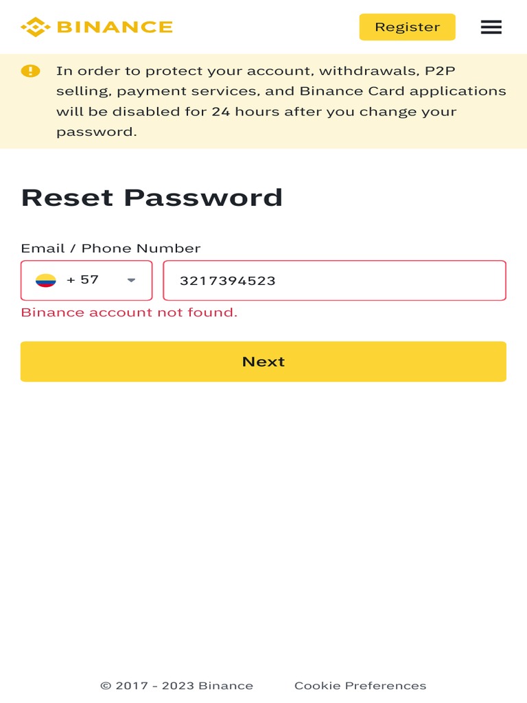 Binance Account Security Notice | PDF